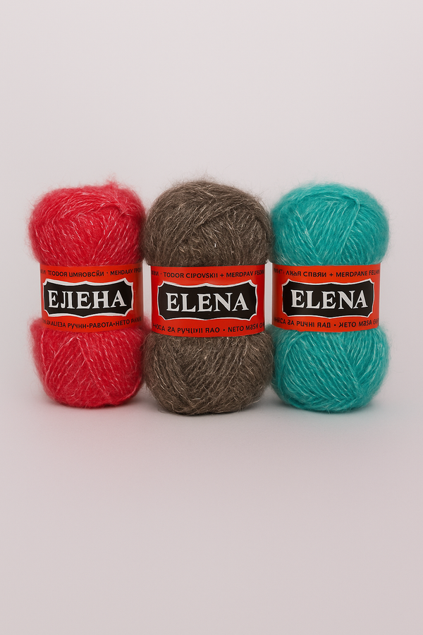 Makedonska Vunica za Pletenje Elena 14% Runska Vuna, 64% Malon, 22% Po ...